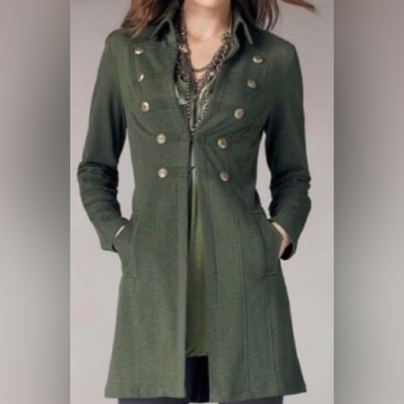 CAbi | Jackets & Coats | Cabi Olive Green Stretch Military Jacket M ...